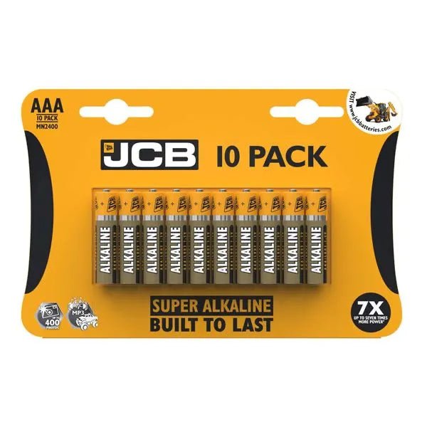 JCB - AAA Battery - Super Alkaline - 10 Pack - PJW Vapes | Glasgow Vape ...